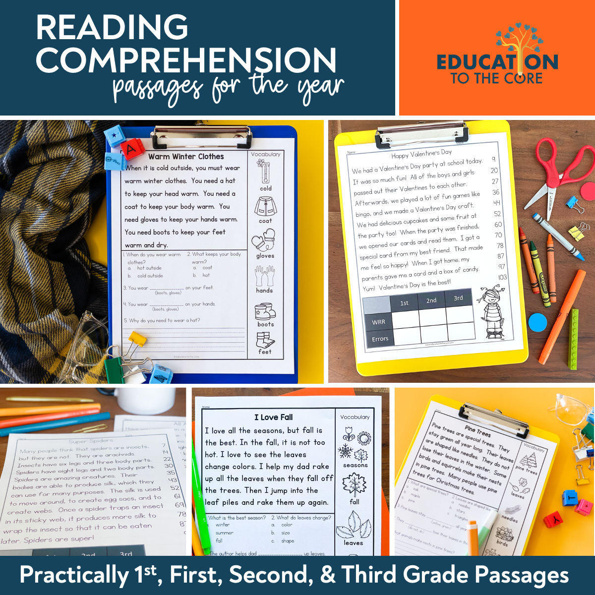 1st, 2nd, & 3rd Grade Reading Comprehension Passages – Education to the ...